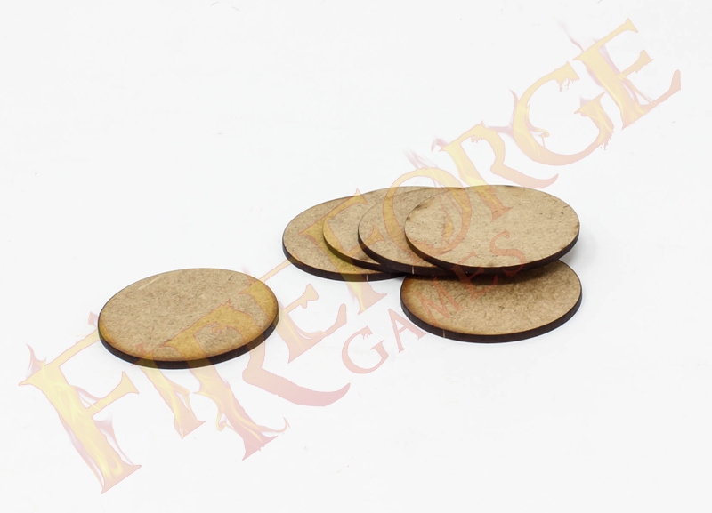 MDF 40mm round bases (6pcs.)